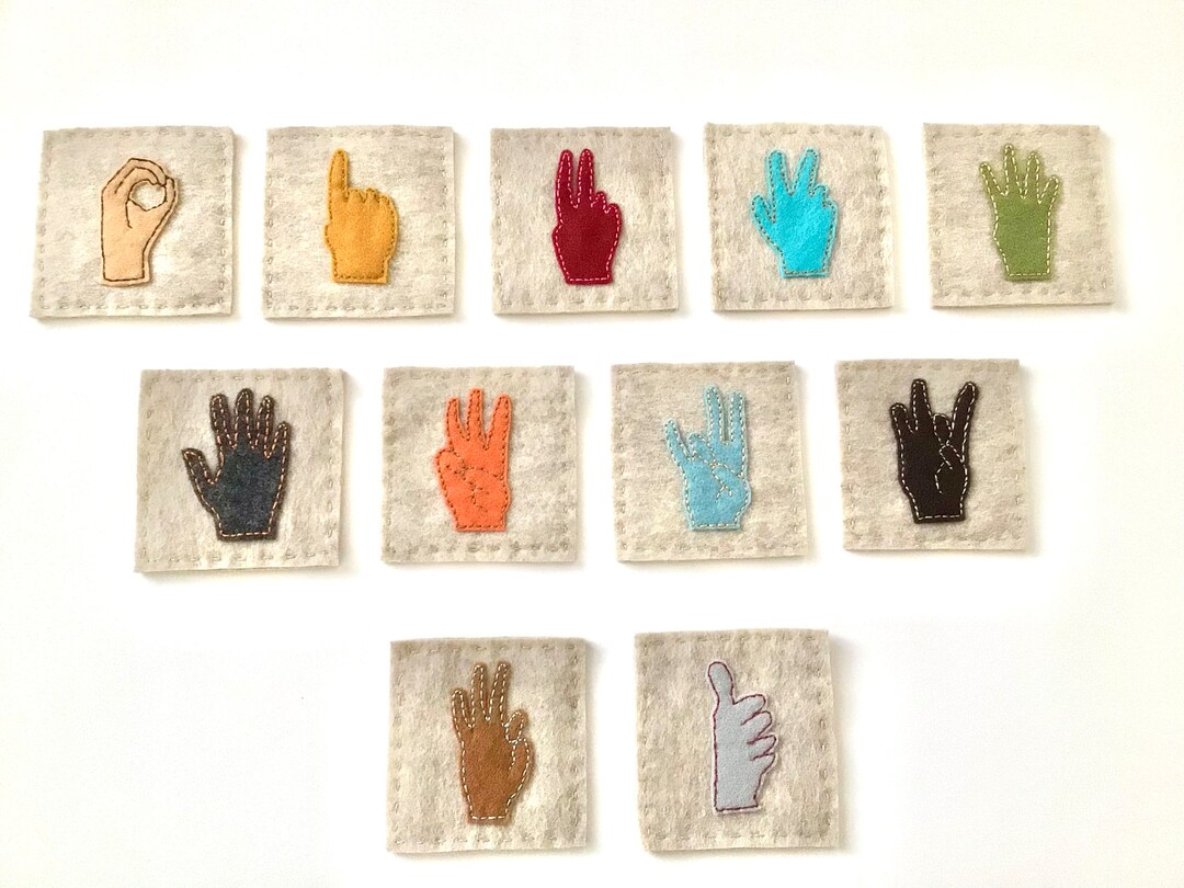0-10 American Sign Language Number Cards - Etsy