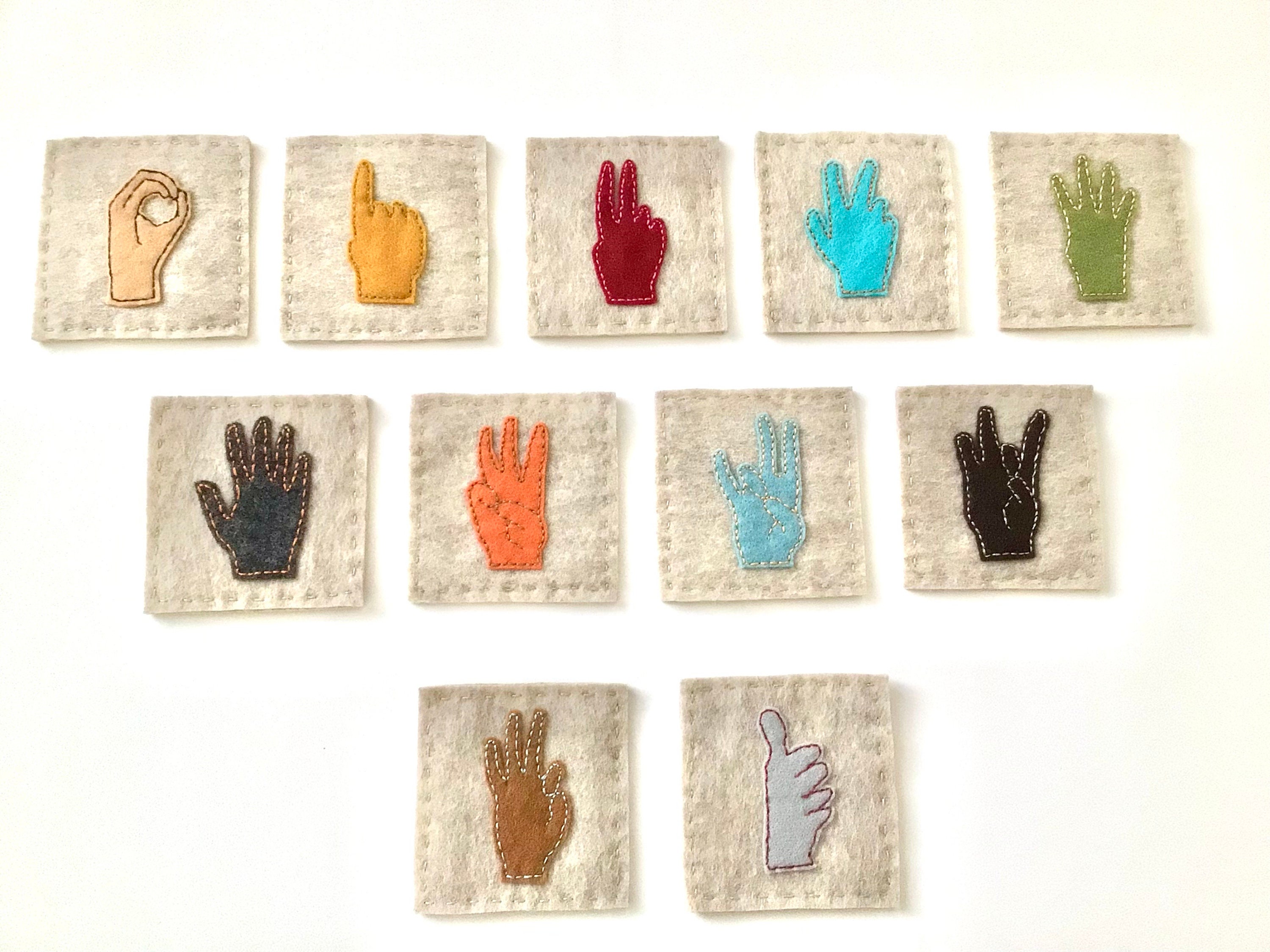 0-10 American Sign Language Number Cards - Etsy