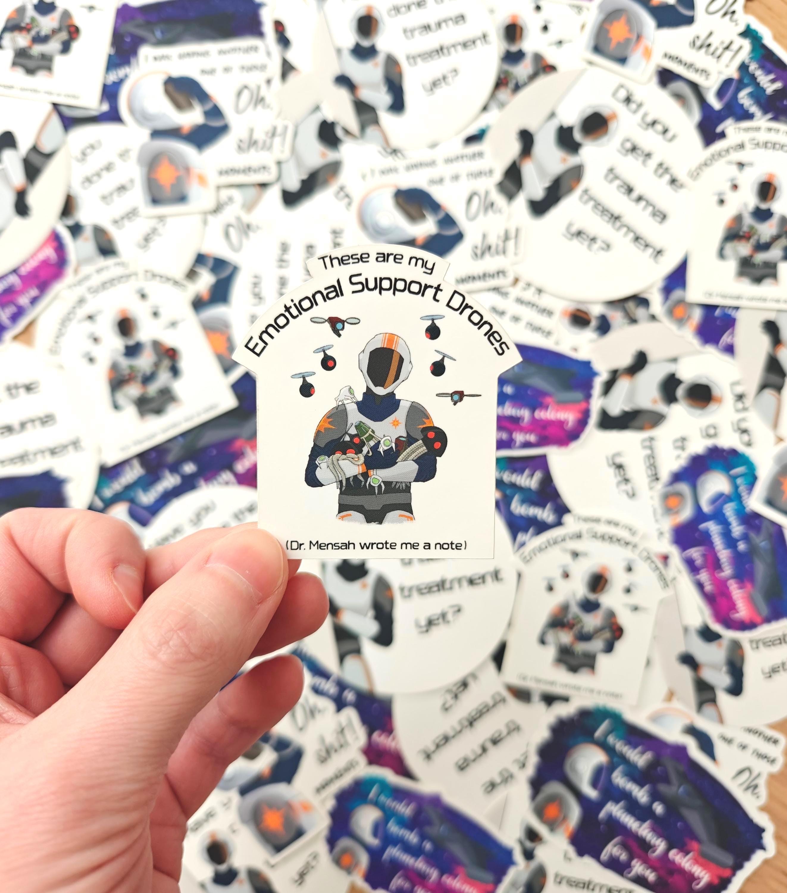 Murderbot Diaries Vinyl Stickers: Murderbot, ART, Perihelion, Secunit ...