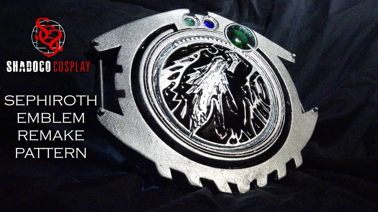 Sephiroth Remake Belt Emblem, Sephiroth Cosplay, Cosplay Pattern ...