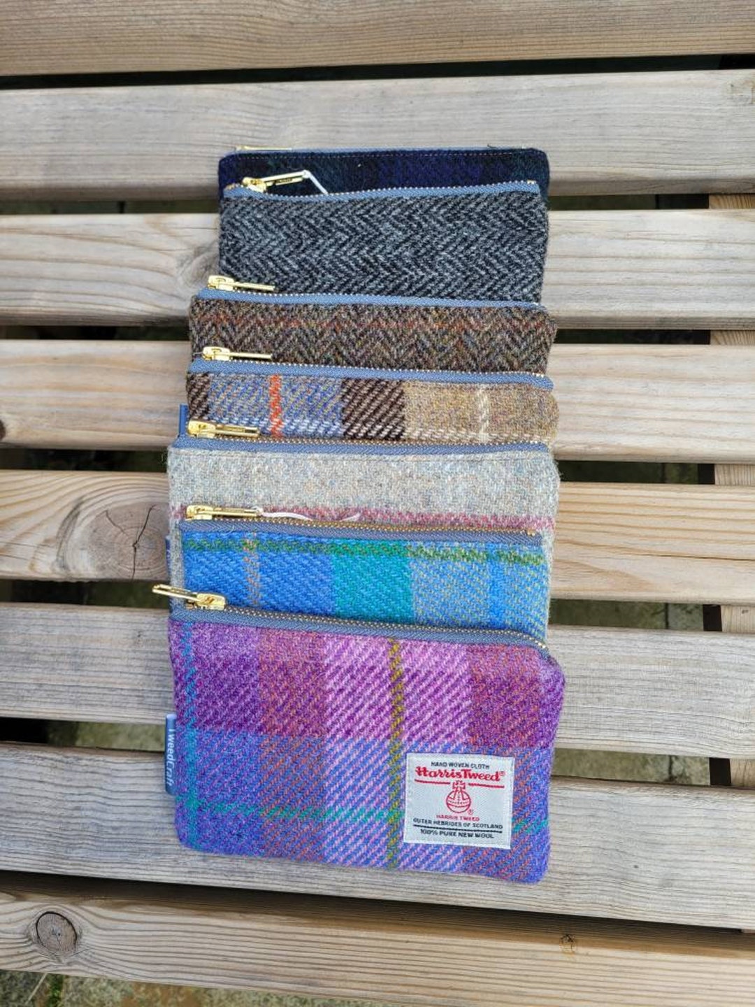 Handmade Harris Tweed Purse in a Choice of Tweeds, Scottish Gift ...