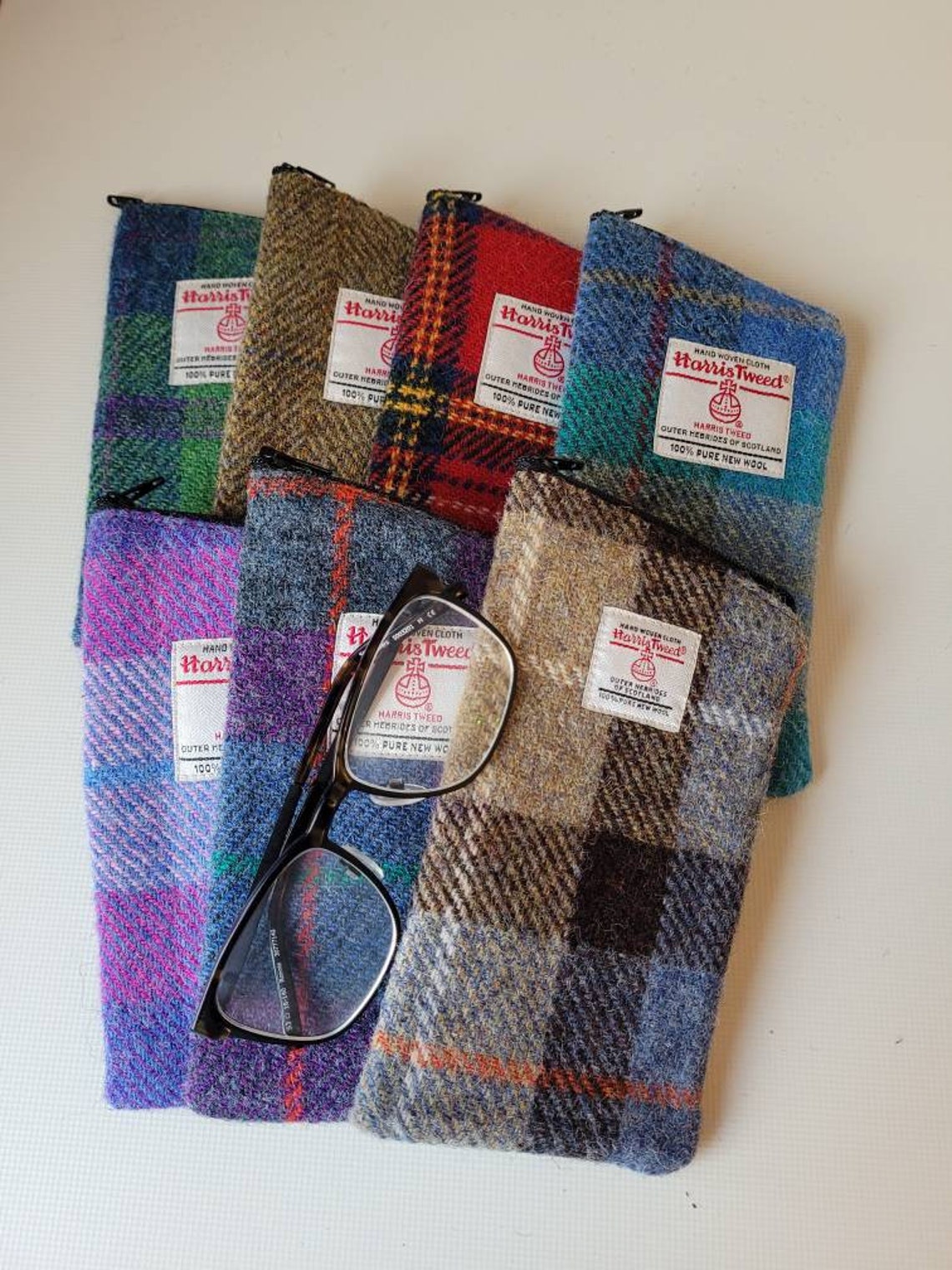 Handmade Harris Tweed Glasses Case Tartan Glasses Case Plaid - Etsy UK