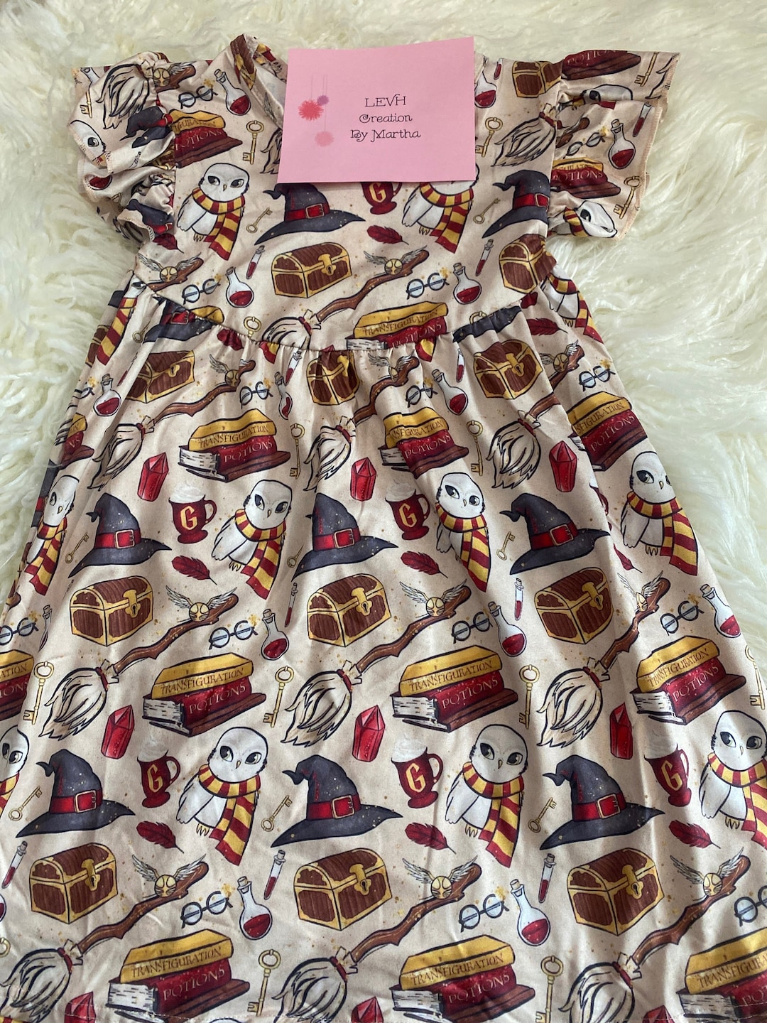 Brown Wizard Hat & Owl Inspired Flutter Sleeve Milk Dress - Etsy