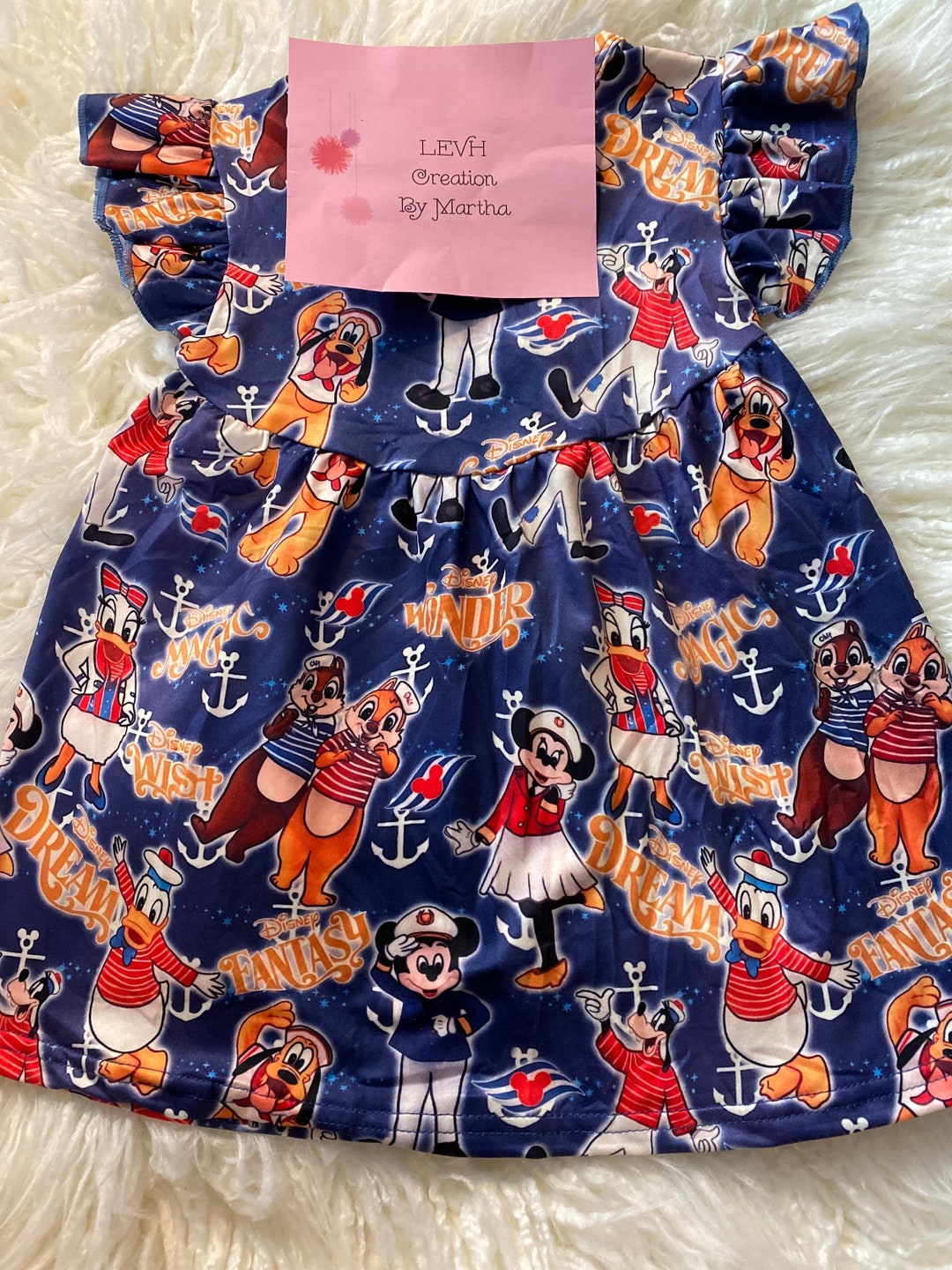 Mouse Cruise Ships Inspired Theme Flutter Sleeve Milk Dress - Etsy