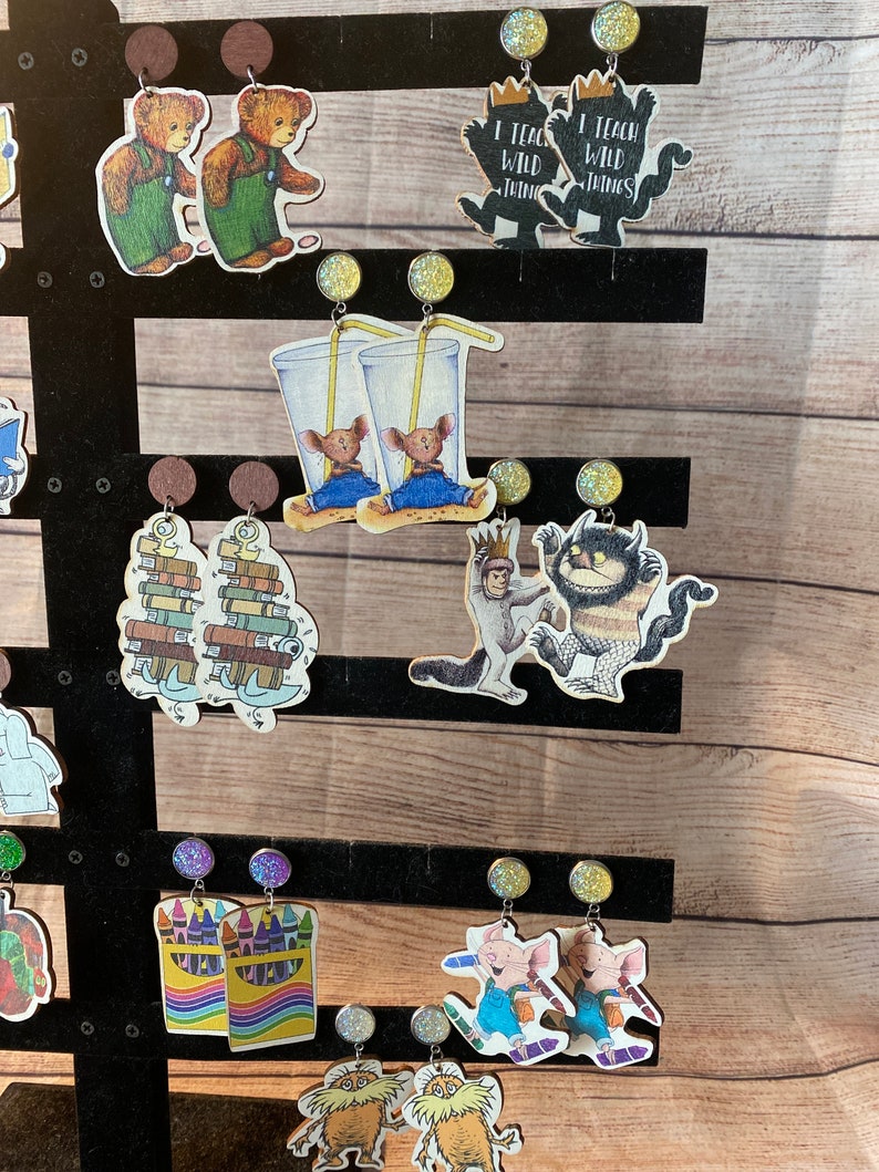 Book Character Lightweight Earrings - Etsy