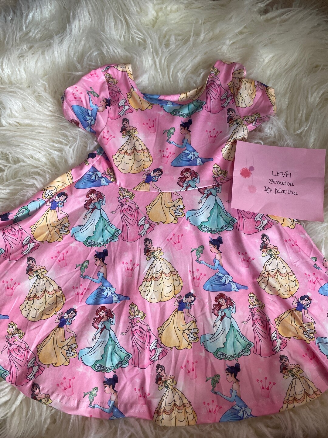 Pink Princess Inspired Short Sleeve Pearl Milk Dress - Etsy
