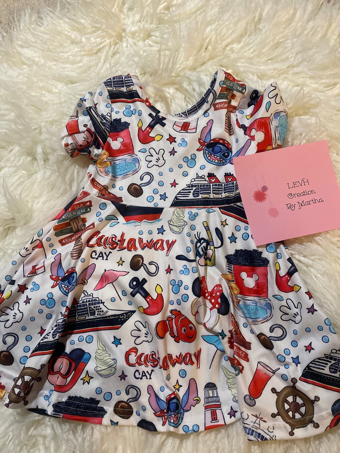 Castaway Mouse Cruise Inspired Pearl Milk Dress - Etsy