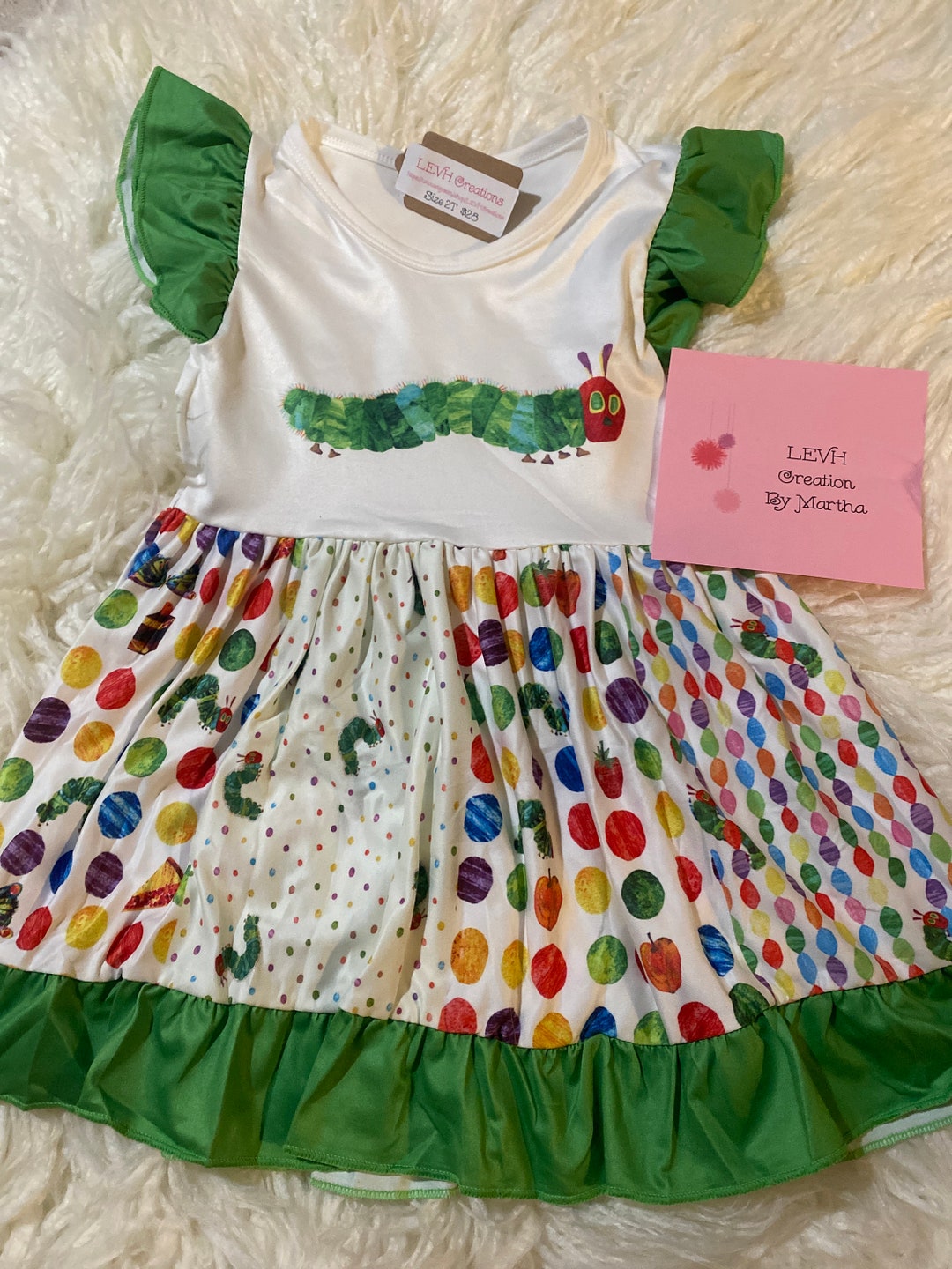 Hungry Caterpillar Inspired Book Character Flutter Sleeve Dress - Etsy