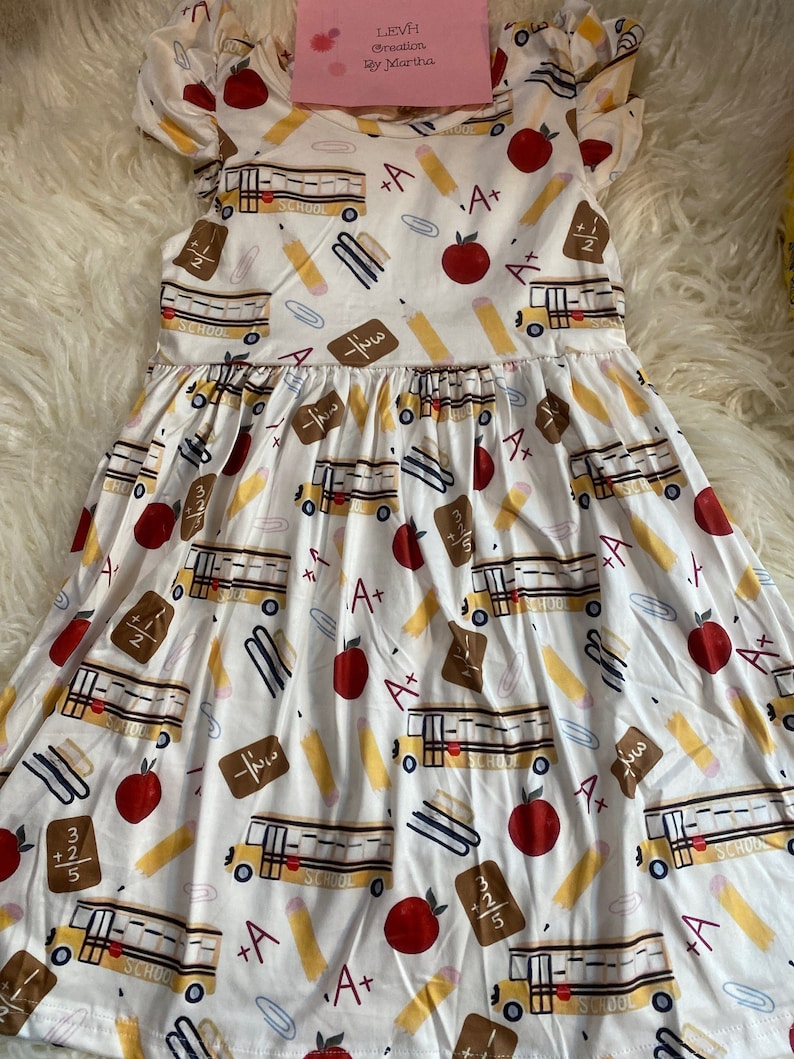 Back to School Flutter Sleeve Milk Dress - Etsy