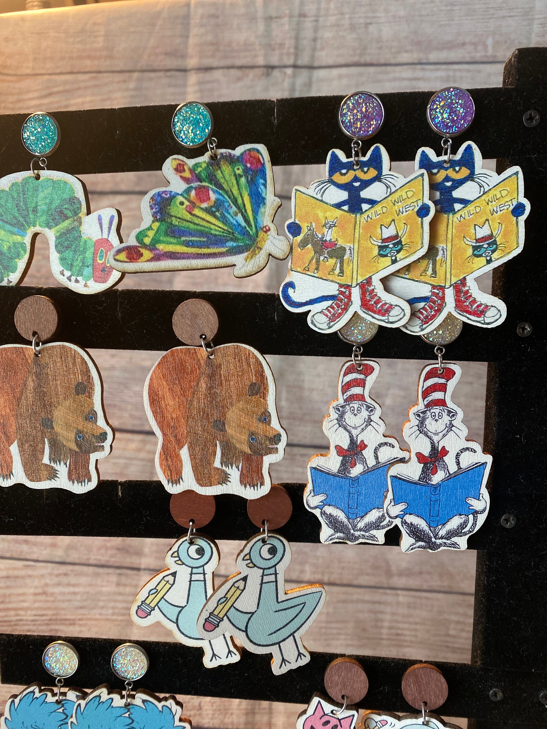 Book Character Lightweight Earrings - Etsy