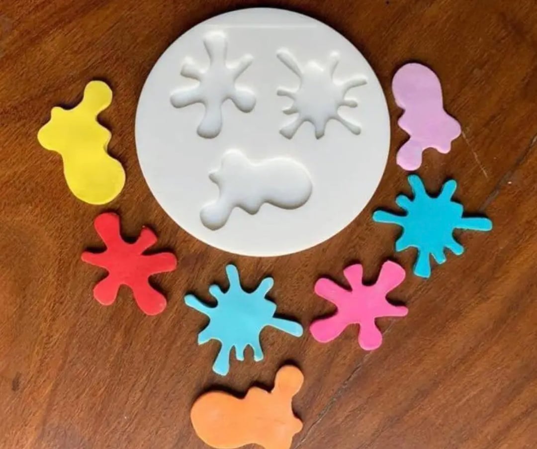 SLIME PAINT SPLATTERS Silicone Mold. Splat Silicon Mold. - Etsy