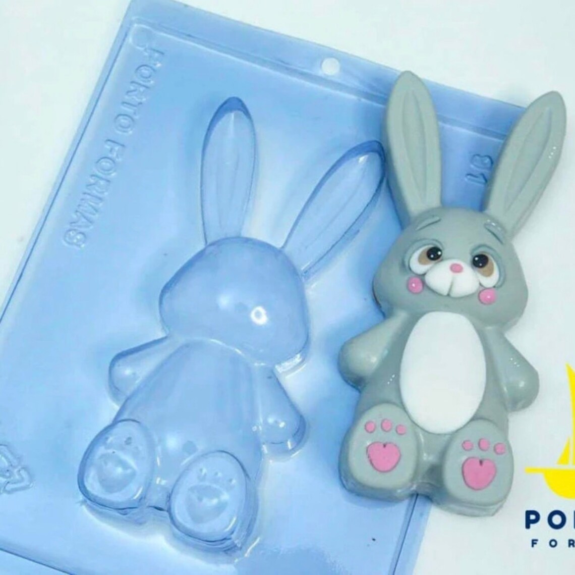 Easter Bunny 3-D Chocolate Mold. 3 Part Easter Bunny Chocolate | Etsy