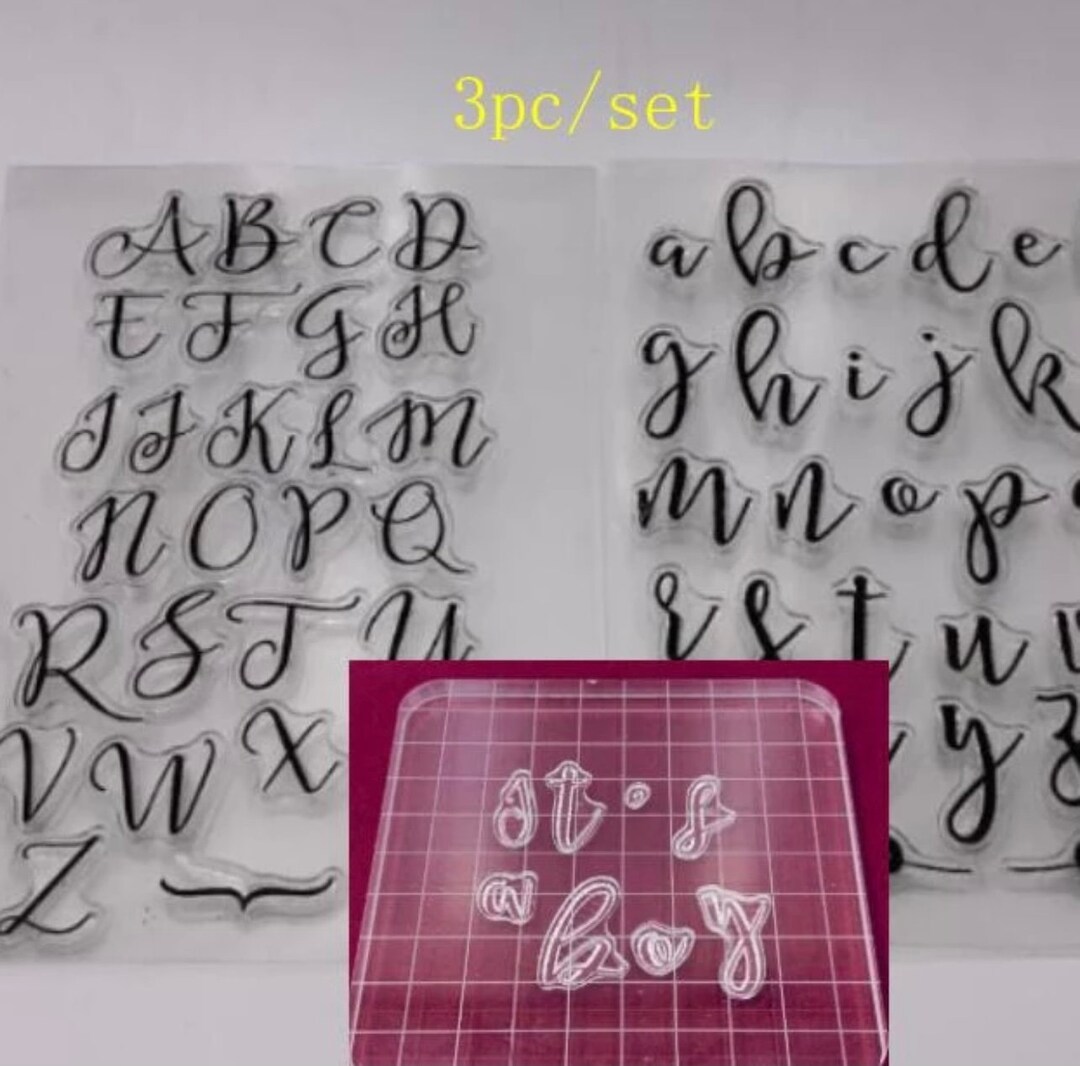 3 Pcs Alphabet Stamp Emboss Cake Embossed 1 Inch Letter. Alphabet Cake ...