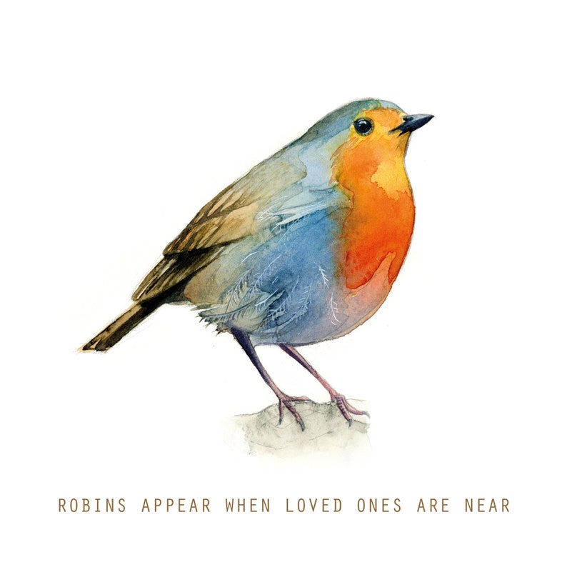 Robins Appear When Loved Ones Are Near Greeting Christmas - Etsy