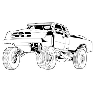 trophy truck coloring pages