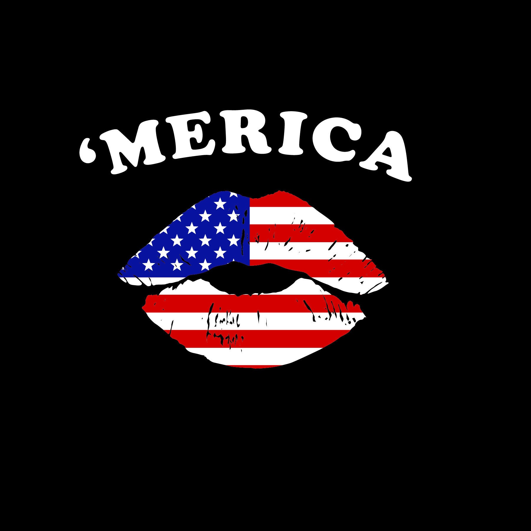 Merica Lips USA Red White and Blue SVG PNG Jpeg Vector File - Etsy
