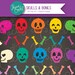 Skull and Bones Clipart Instant Download Illustrated - Etsy