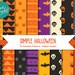 Simple Halloween Digital Paper Pack Illustrated Patterns - Etsy