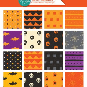 Simple Halloween Digital Paper Pack Illustrated Patterns - Etsy