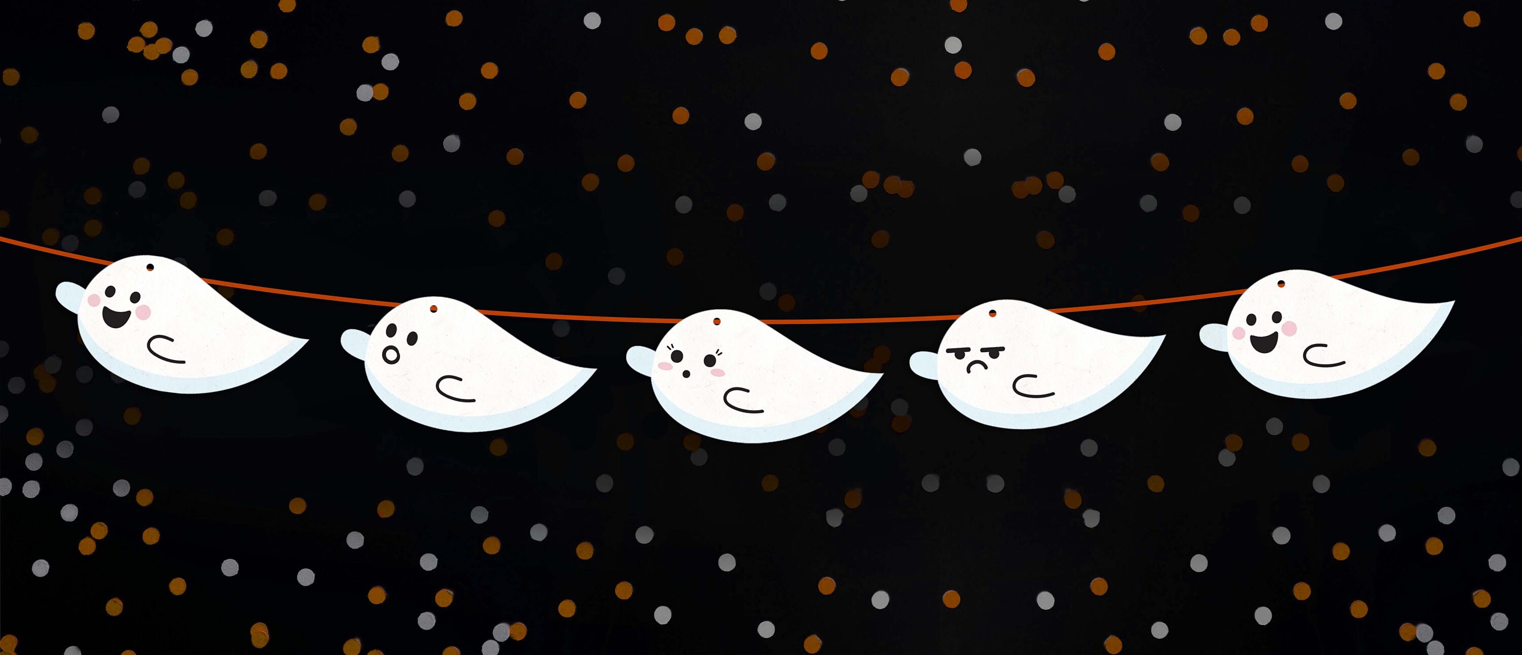 Printable Friendly Ghosts Banner Kit DIY Halloween Decor - Etsy