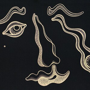 Art Print of Sad Face Portrait With Tear Eye on Linen Press Paper - Etsy