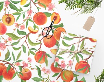 Peach Wrapping Paper - Etsy
