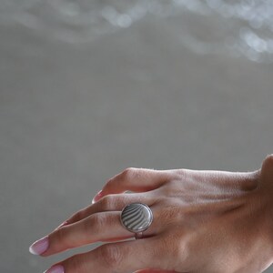Unique Striped Flint Ring - Rustic Elegance for a Memorable Birthday ...
