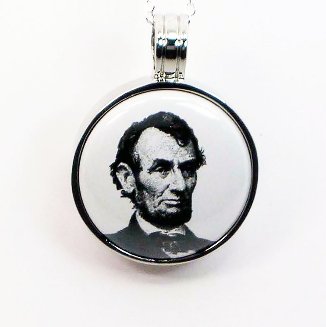 Portrait Pendant Abraham Lincoln from Engraving - Etsy