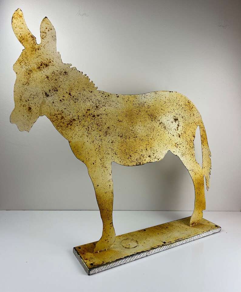 Rustic Farmhouse Donkey Tin Metal Statue Southwest Western - Etsy