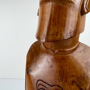 Vintage Original Wooden Statue Moai of the Rapa Nui Easter Island ...