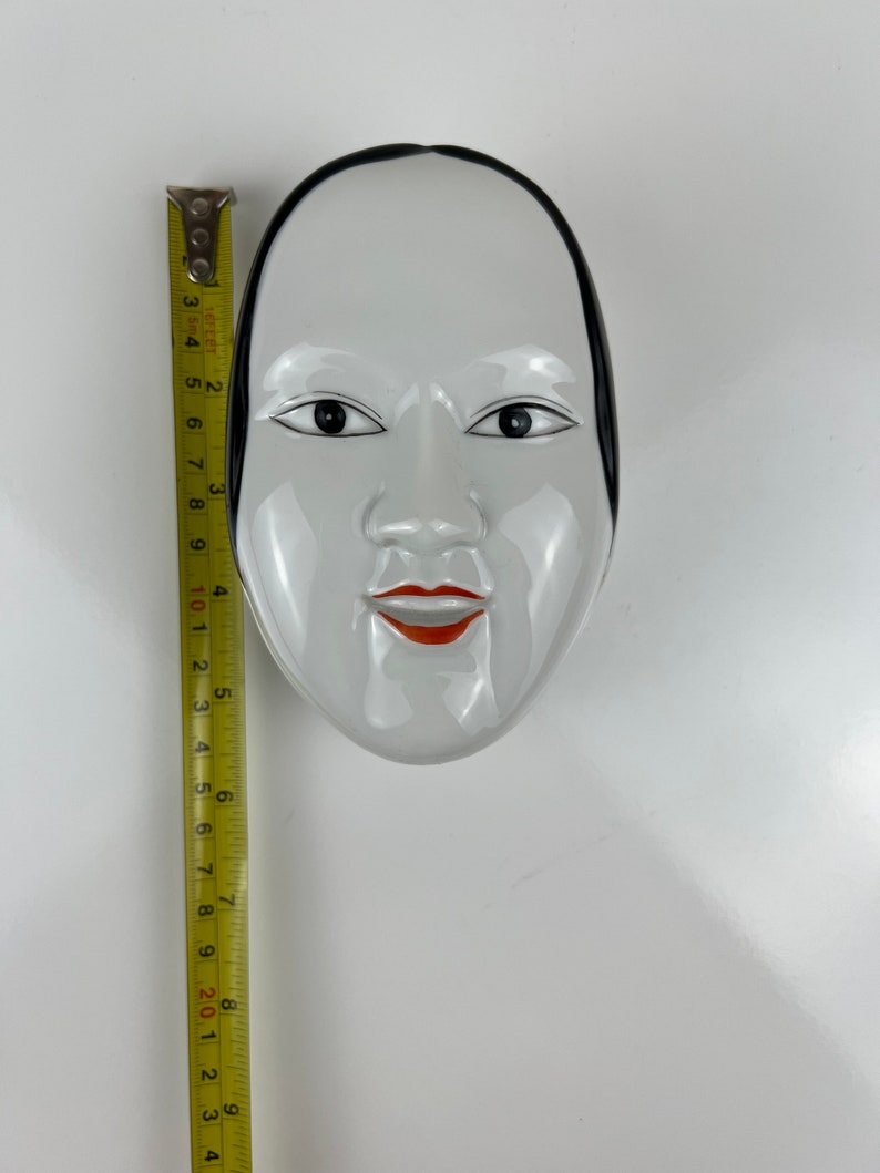 Vintage Made in Japan Noh Mask Porcelain Ceramic Trinket Box Stash Box ...