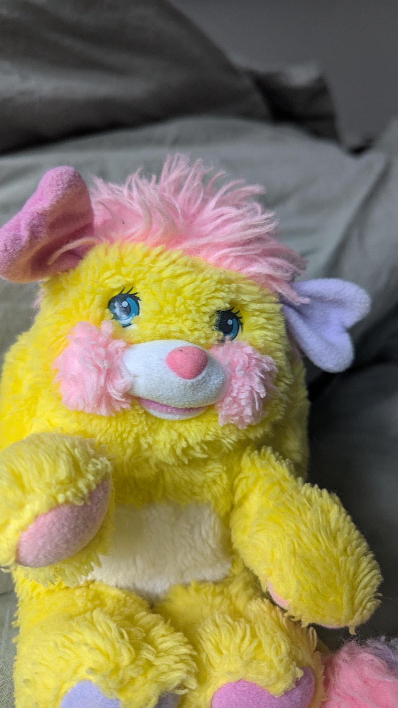 Popples Potato Chip Popple Plush Toy Yellow Popple Vintage 1980 Mattel ...