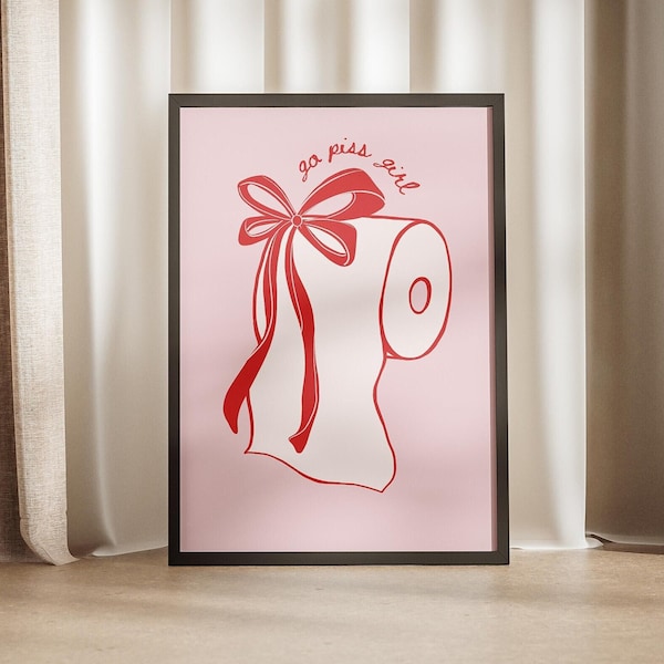 Pink Bathroom Art - Etsy
