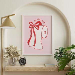 Go Piss Girl Toilet Paper Roll Coquette Core Aesthetic, Red Pink Preppy ...