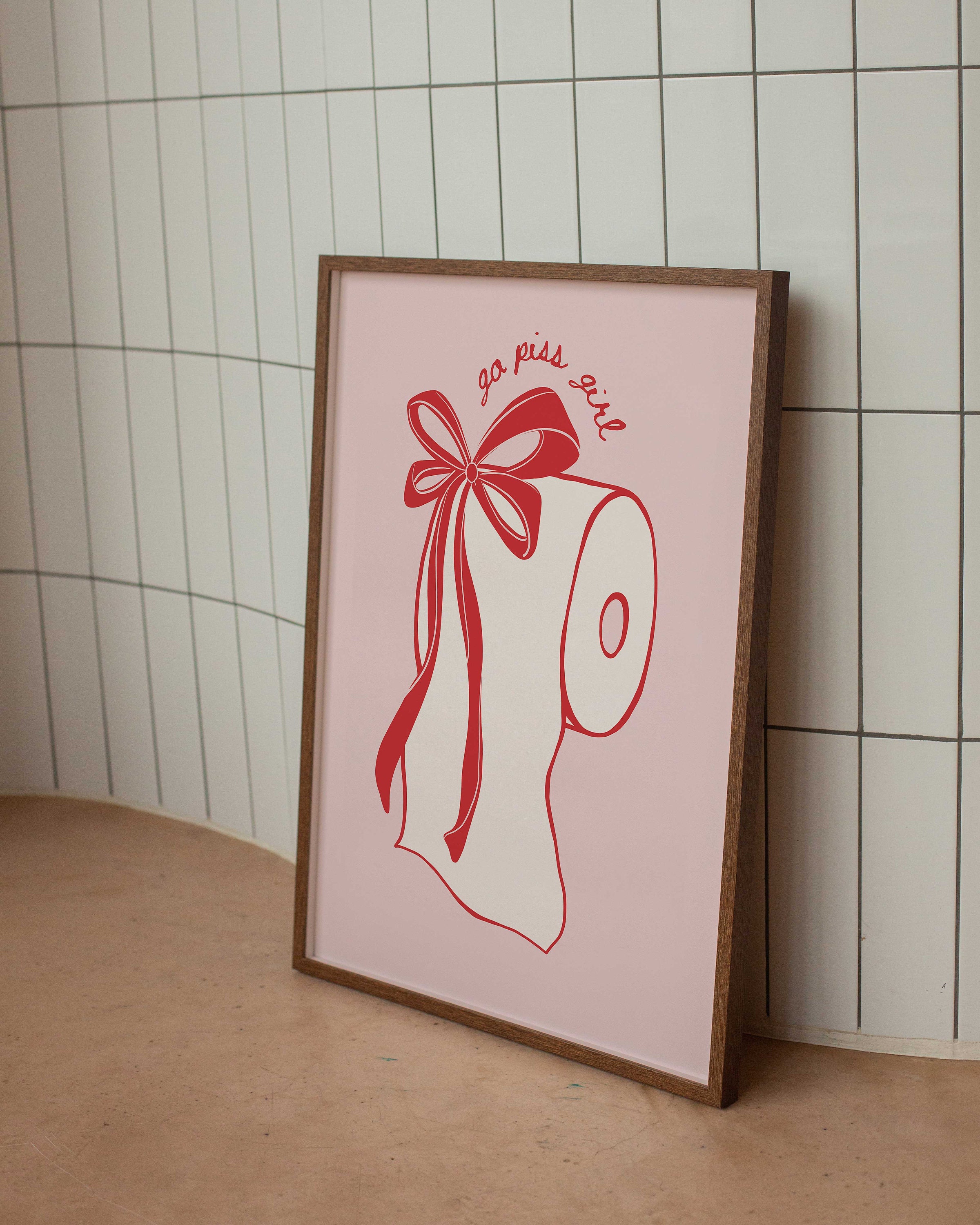 Go Piss Girl Toilet Paper Roll Coquette Core Aesthetic, Red Pink Preppy ...