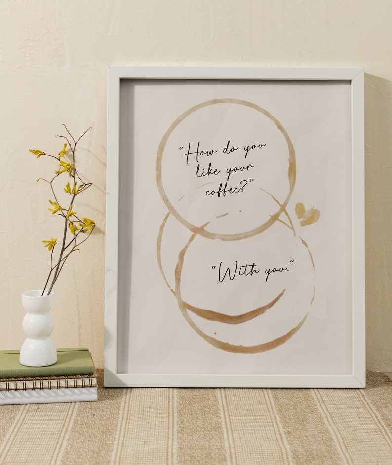 How Do You Like Your Coffee? With You Caffeine Mug Stain Poster, Cafe ...