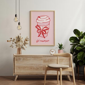 Coffee Girl Croquette Core Breakfast Doodle, Trendy Takeaway Dinner ...