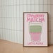 Funky Strawberry Matcha Latte Please Poster, Coffee Barista Cafe Sign ...