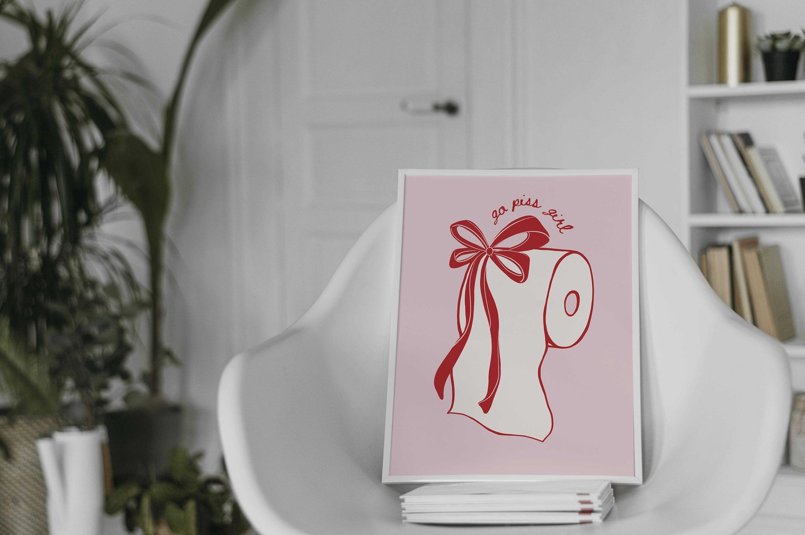 Go Piss Girl Toilet Paper Roll Coquette Core Aesthetic, Red Pink Preppy ...