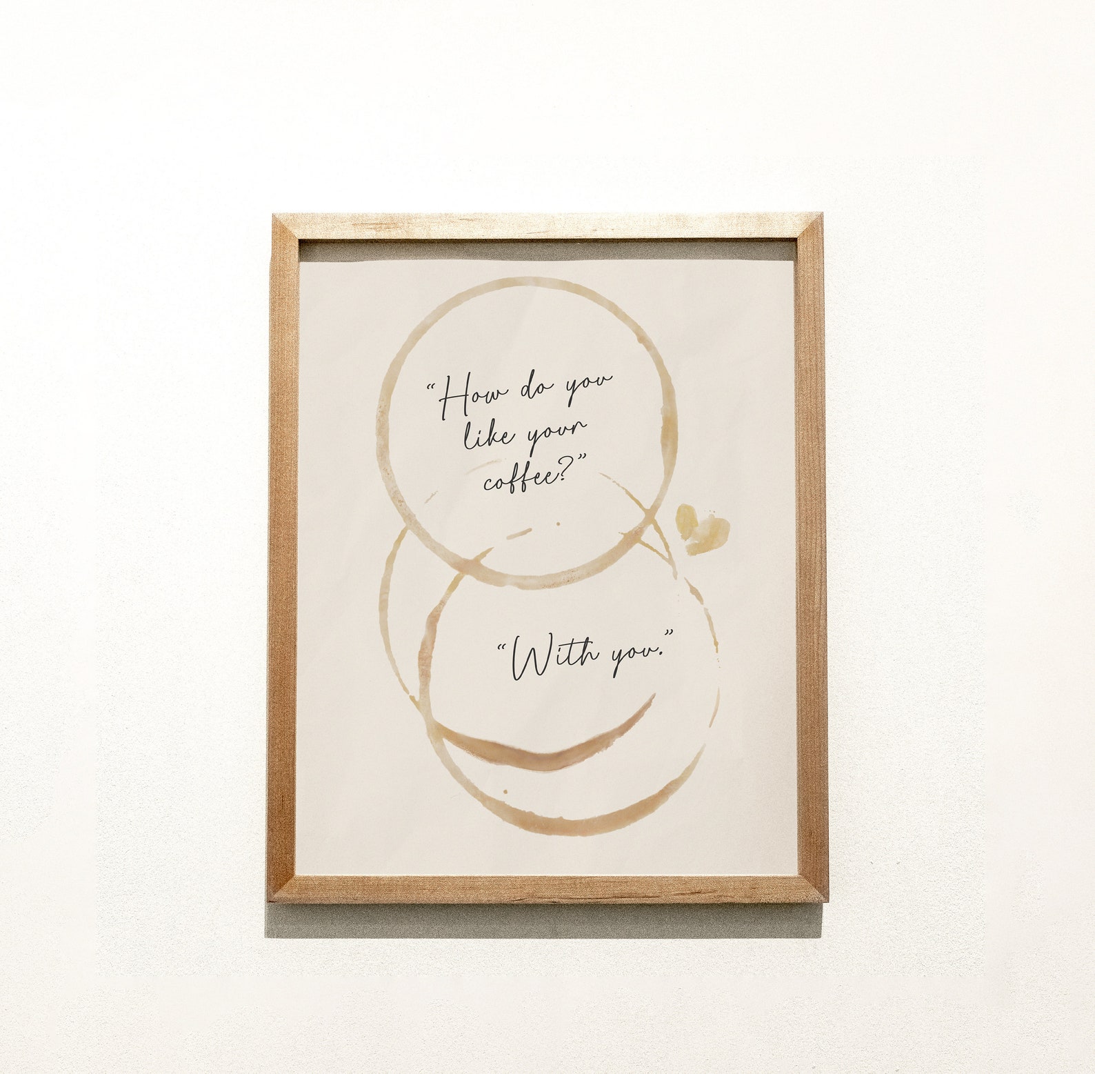 How Do You Like Your Coffee? With You Caffeine Mug Stain Poster, Cafe ...