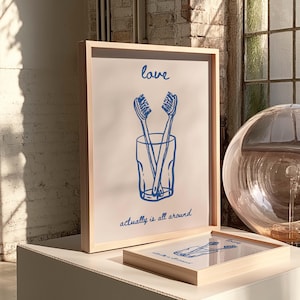 Love Actually is All Around Red Pink Preppy Print, Girly Trendy ...