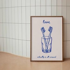 Love Actually is All Around Red Pink Preppy Print, Girly Trendy ...