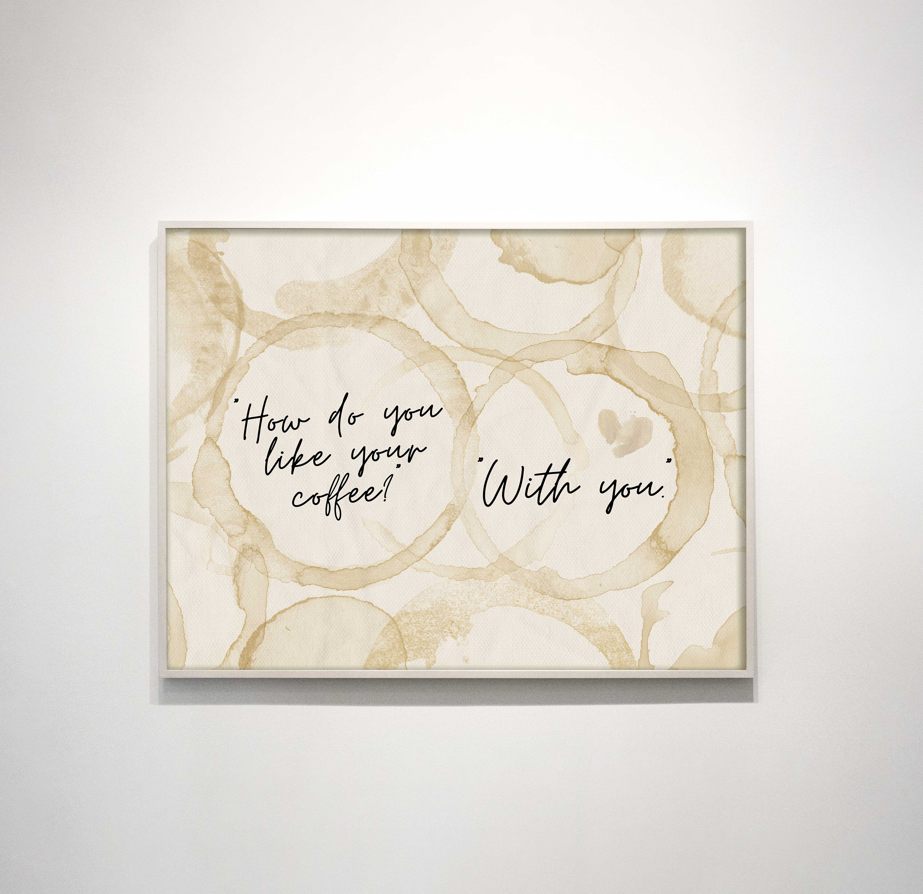 How Do You Like Your Coffee? With You Print, Caffeine Mug Stain Pattern ...