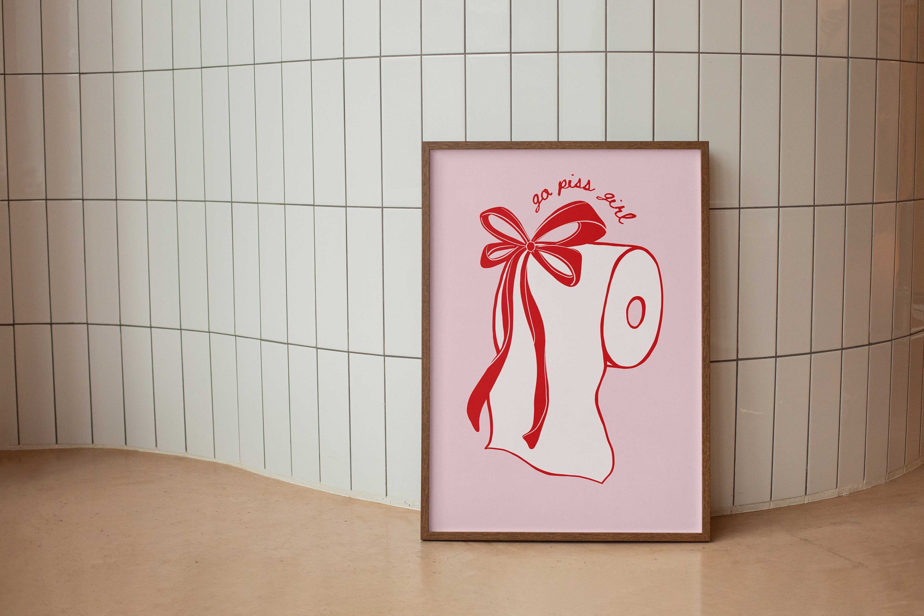 Go Piss Girl Toilet Paper Roll Coquette Core Aesthetic, Red Pink Preppy ...