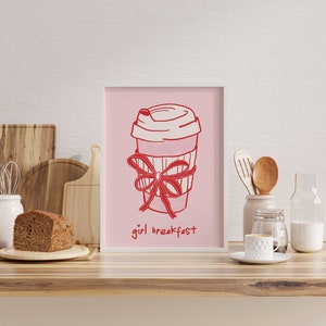 Coffee Girl Croquette Core Breakfast Doodle, Trendy Takeaway Dinner ...