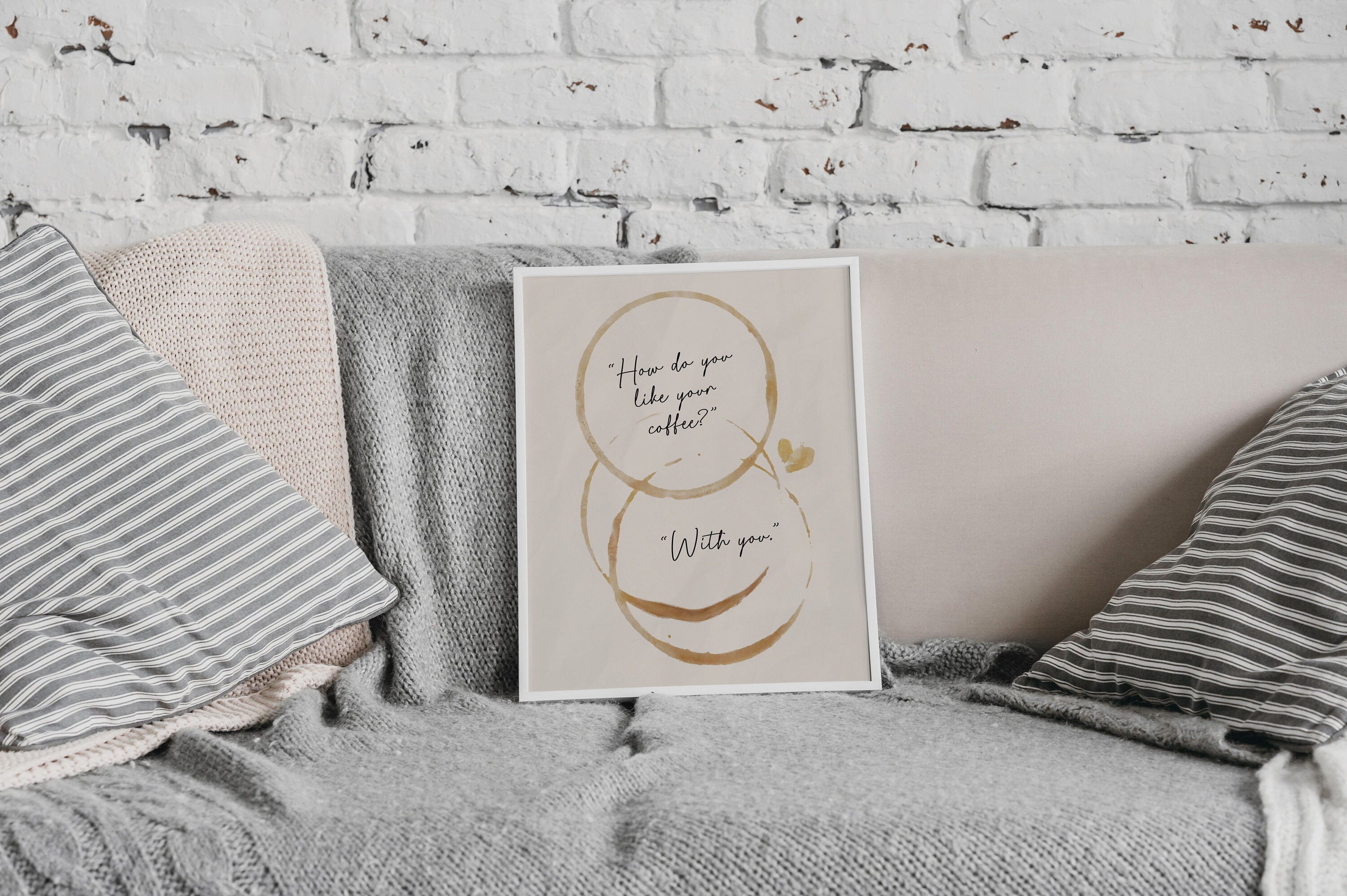 How Do You Like Your Coffee? With You Caffeine Mug Stain Poster, Cafe ...