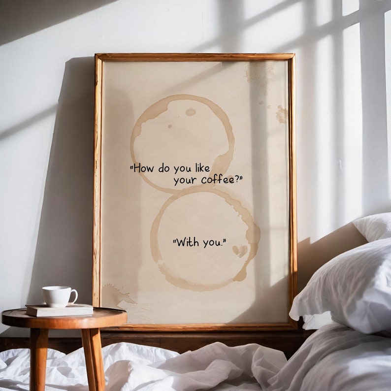 How Do You Like Your Coffee With You Print, Coffeebar Corner Digital ...