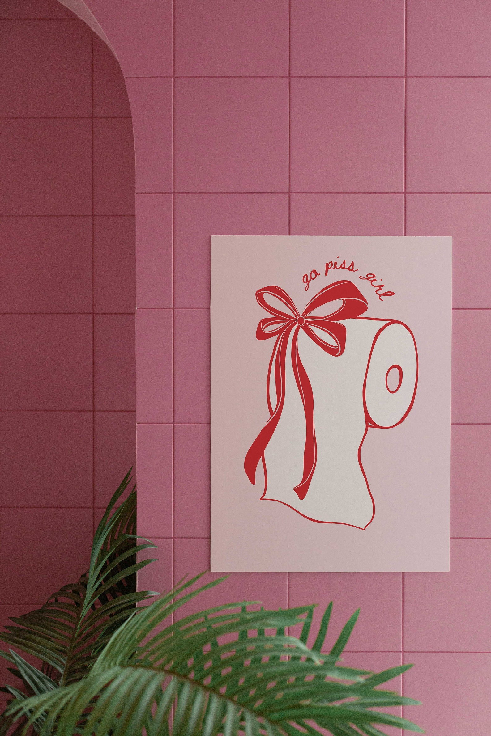 Go Piss Girl Toilet Paper Roll Coquette Core Aesthetic, Red Pink Preppy ...