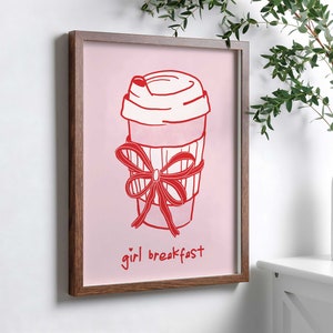 Coffee Girl Croquette Core Breakfast Doodle, Trendy Takeaway Dinner ...