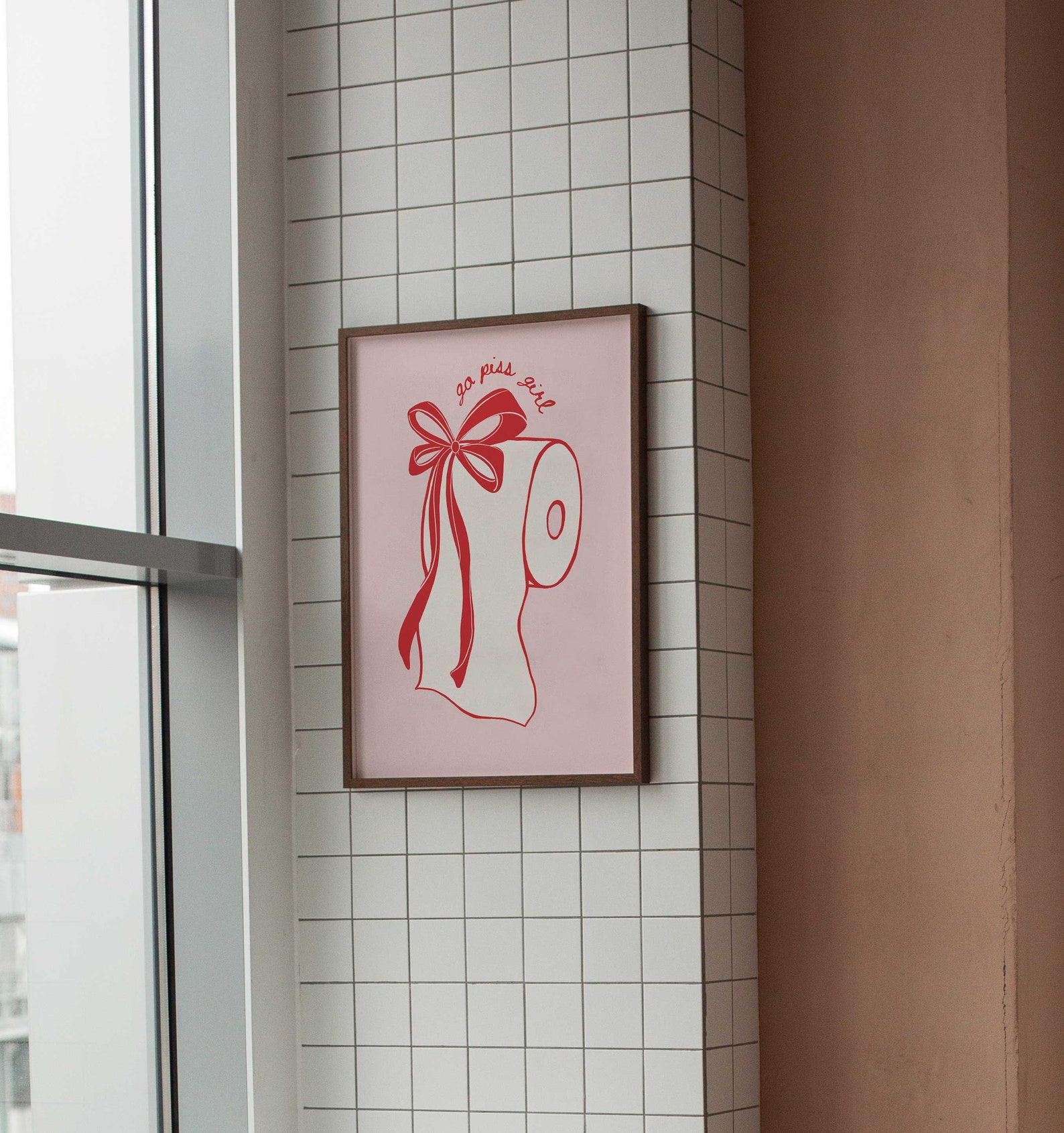 Go Piss Girl Toilet Paper Roll Coquette Core Aesthetic, Red Pink Preppy ...